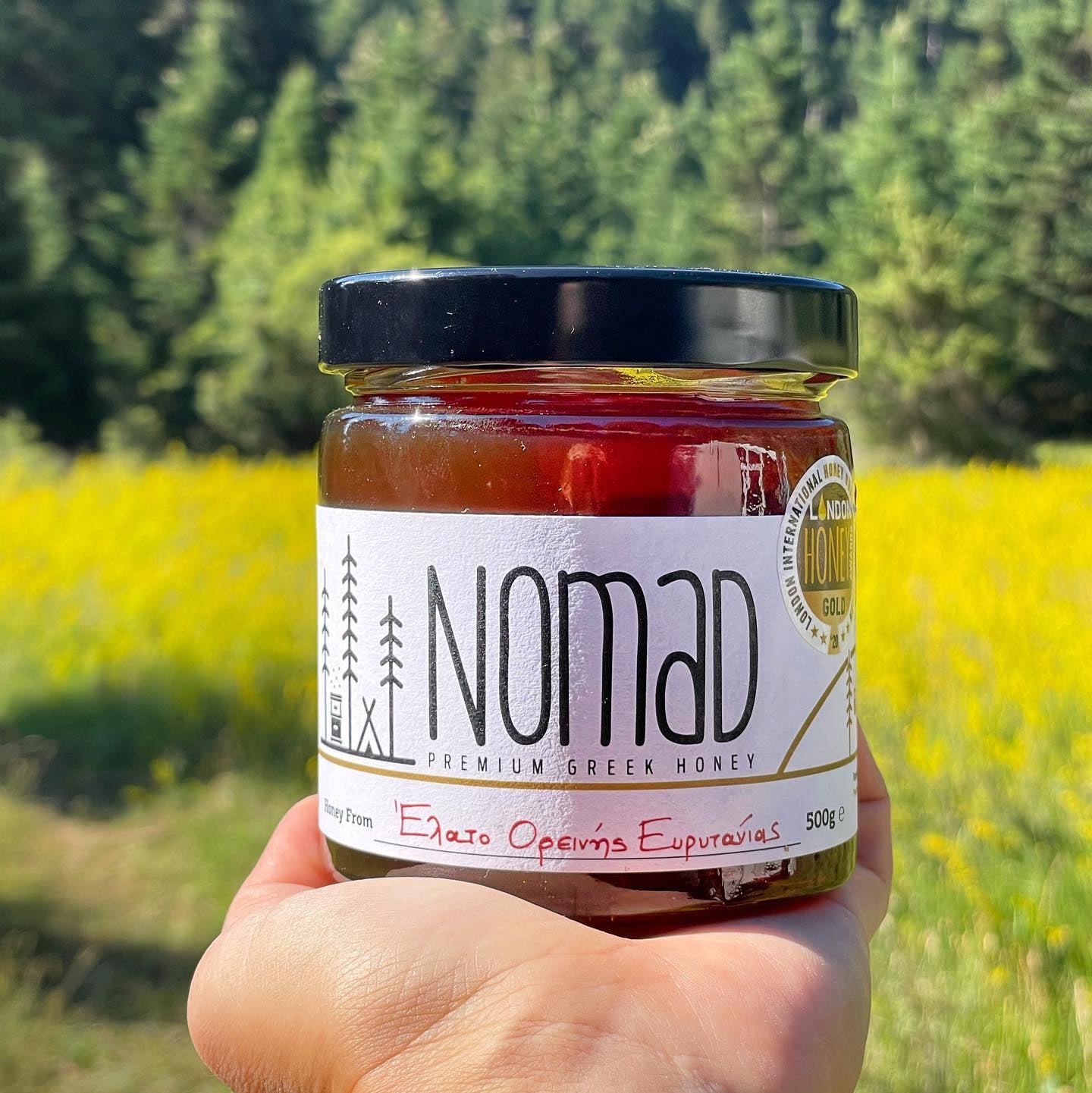 Organic Fir Tree Greek Honey from Evritania Mountains, 500g – Grecian ...